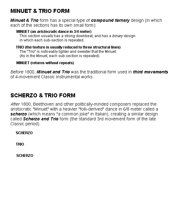 Minuet And Trio Form CourseNotes